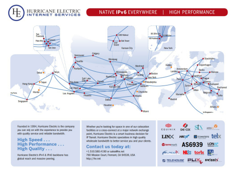 Hurricane Electric’s Internet Backbone Now Circles the Earth | Business ...
