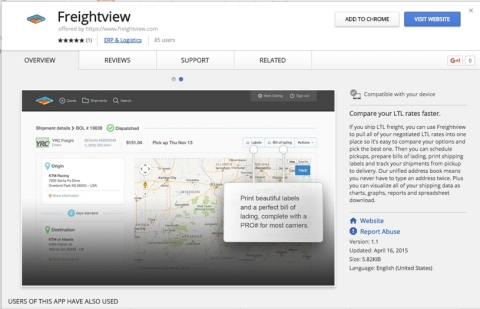 Freightview Launches New Google Chrome Application | Business Wire