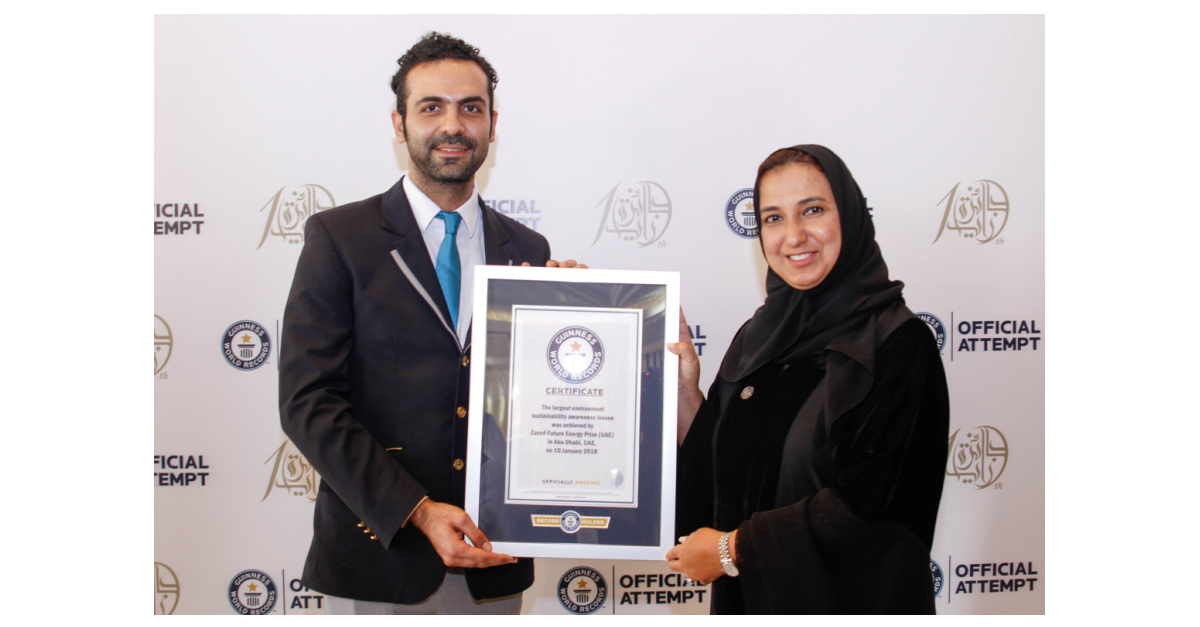 Zayed Future Energy Prize Sets a GUINNESS WORLD RECORDS Title ...