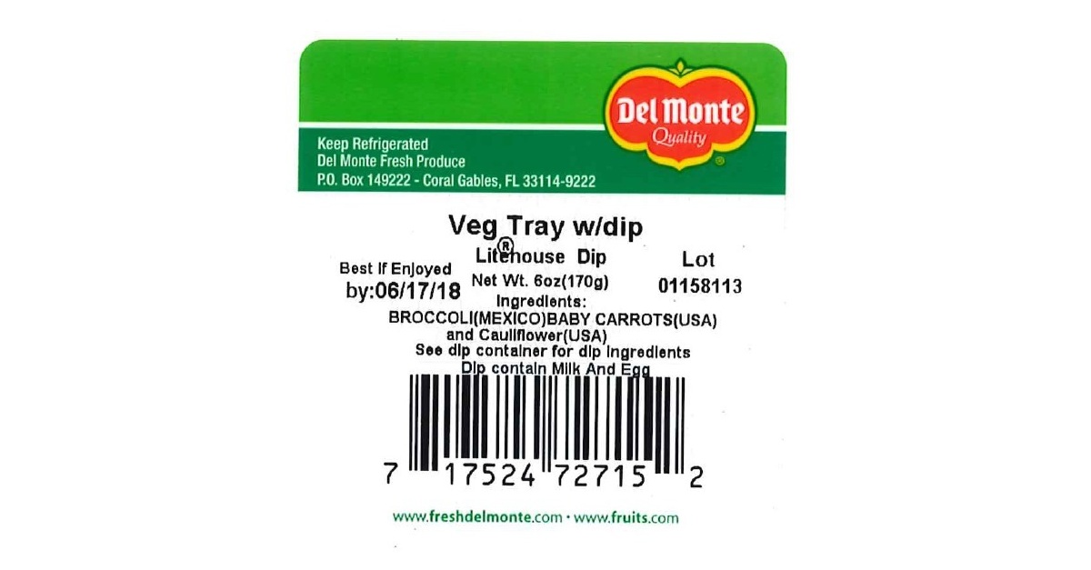Del Monte Fresh Produce N.A., Inc. Voluntarily Recalls Limited Quantity ...