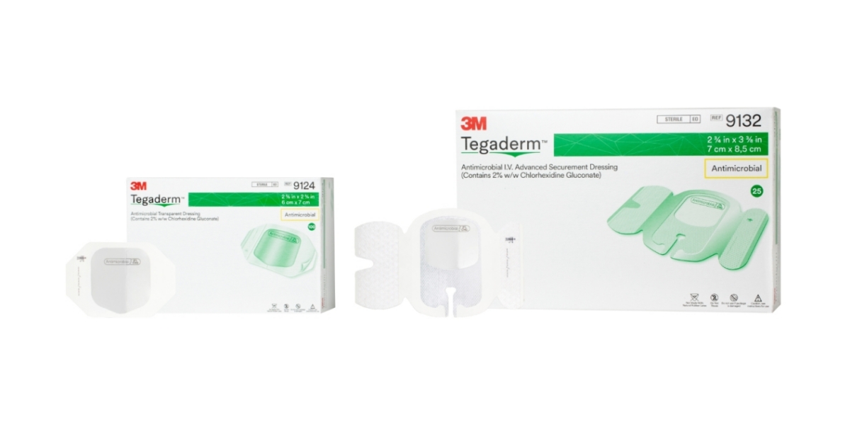 New 3M Tegaderm Antimicrobial I.V. Advanced Securement Dressing Helps ...
