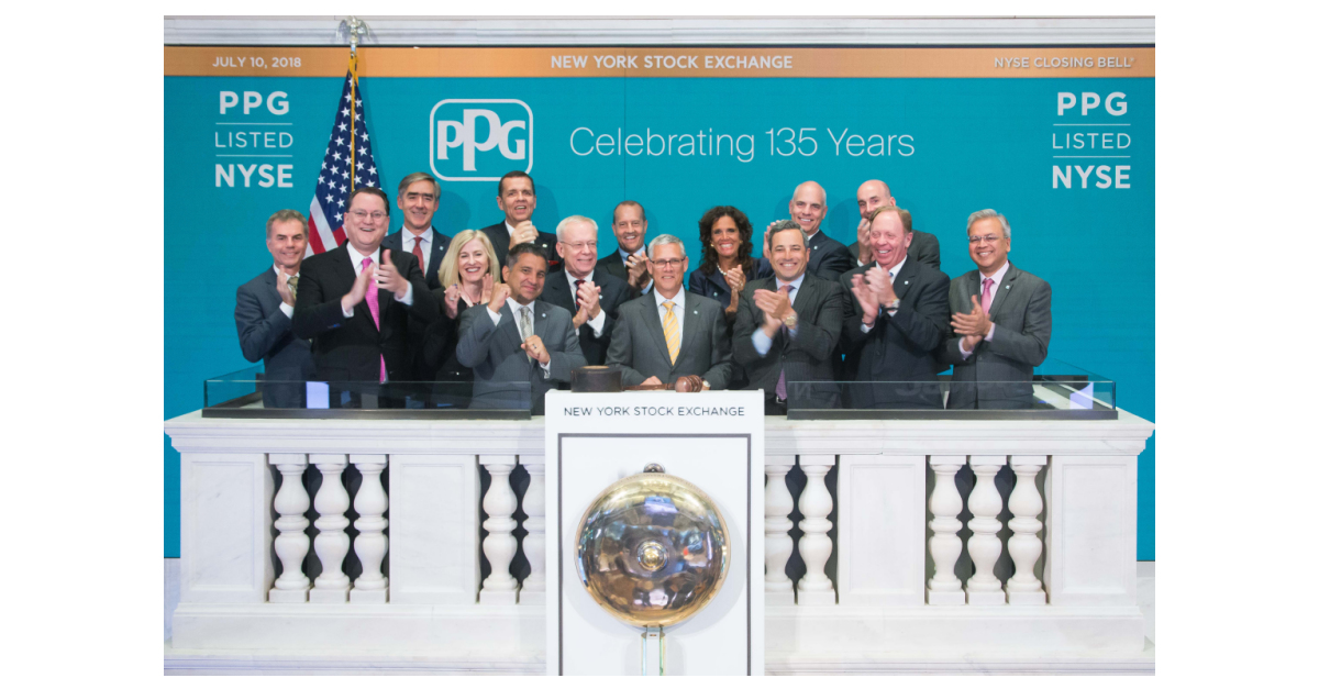 PPG Marks 135th Anniversary of Its Founding With NYSE Closing Bell ...