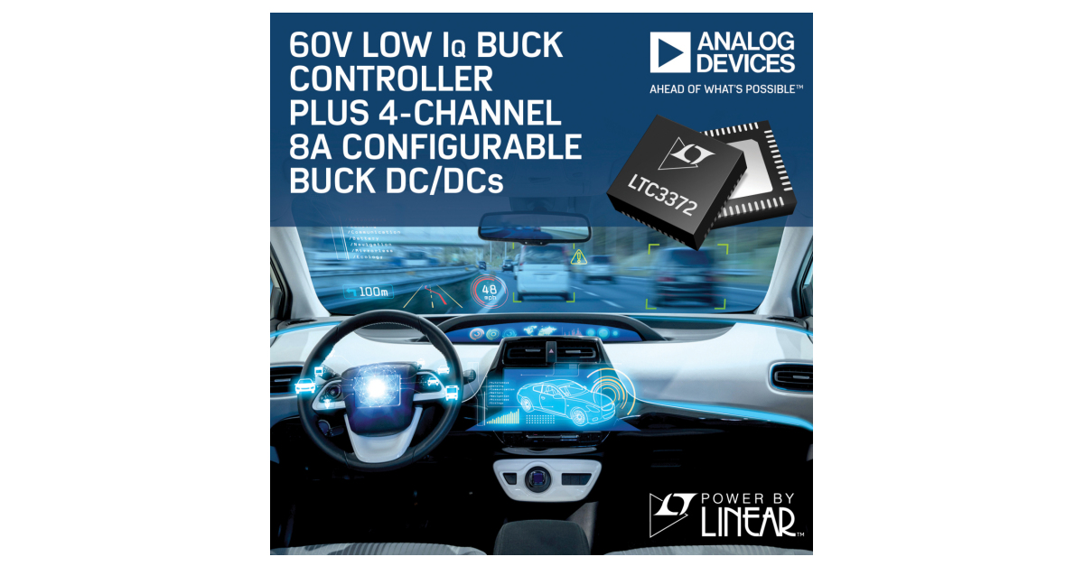 60V Low IQ Buck Controller Plus 4-Channel 8A Configurable Buck DC/DCs ...