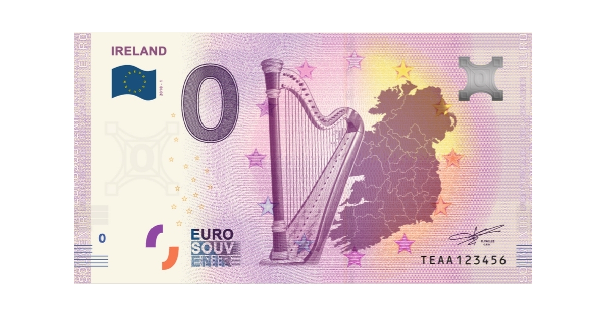 Euro Note Souvenir: Ireland’s First ‘0 Euro Banknote’ Officially ...