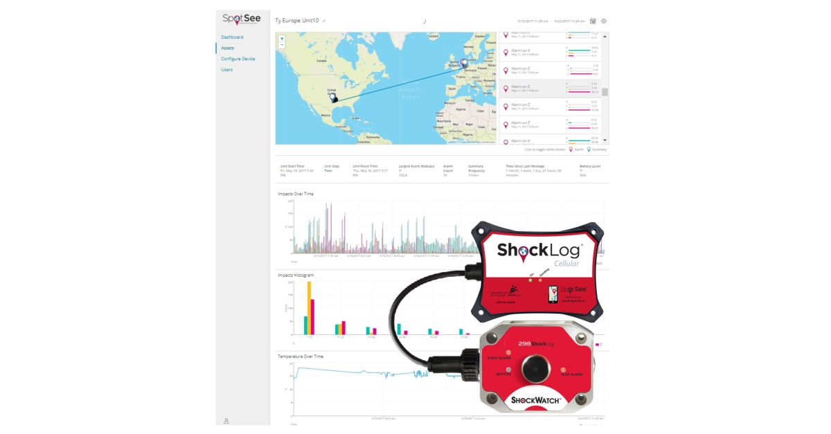SpotSee Connects Leading Impact Monitor, ShockLog® 298, to the SpotSee ...