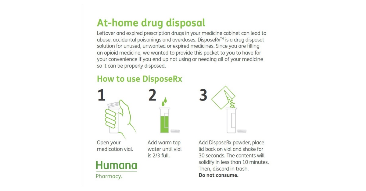 Humana to Provide Free DisposeRx™ Packets for Safe Disposal of Unused ...