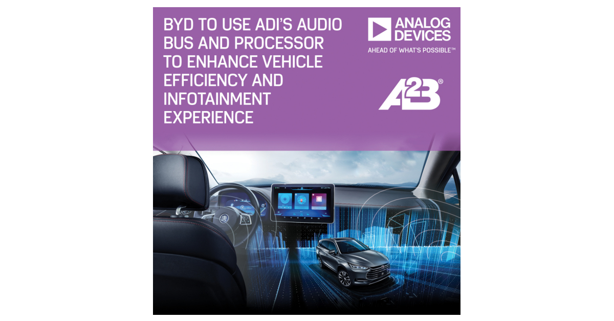BYD Selects Analog Devices’ Audio Bus and Processor Technologies to ...