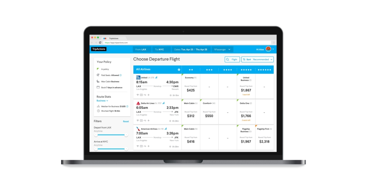 TripActions Introduces Breakthrough Travel Booking Experience ...