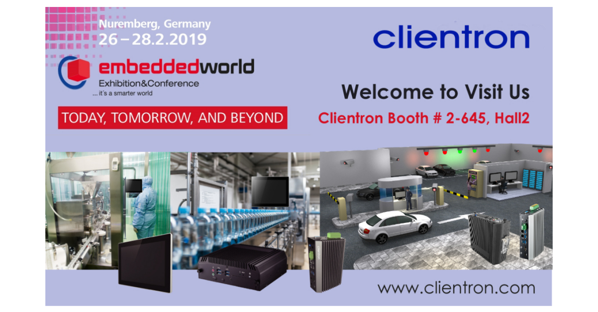 Clientron to Exhibit Its Latest Embedded Computing Solutions at ...