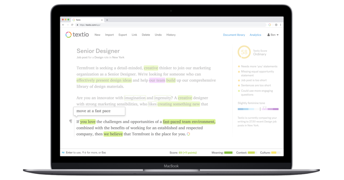 Textio Flow: The Beginning of the End of Writer’s Block | Business Wire