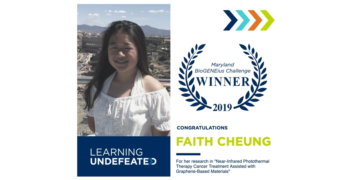 Learning Undefeated Announces Potomac, Md., 10th Grader Faith Cheung as ...