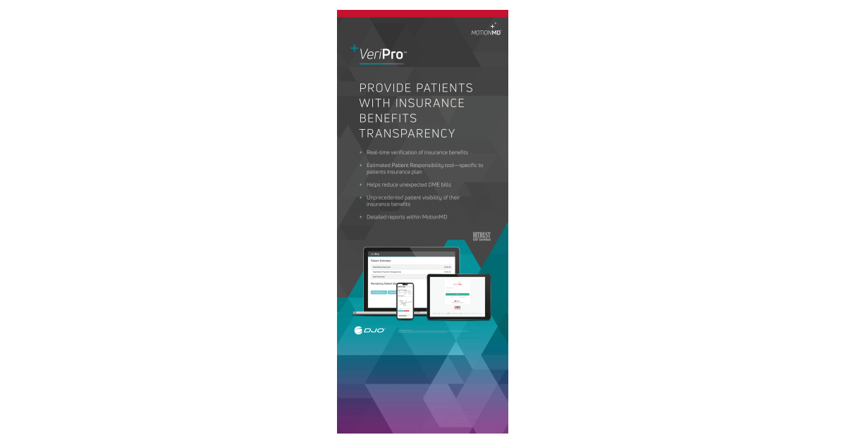 DJO® Expands MotionMD® Solution to Include Real-Time Insurance ...