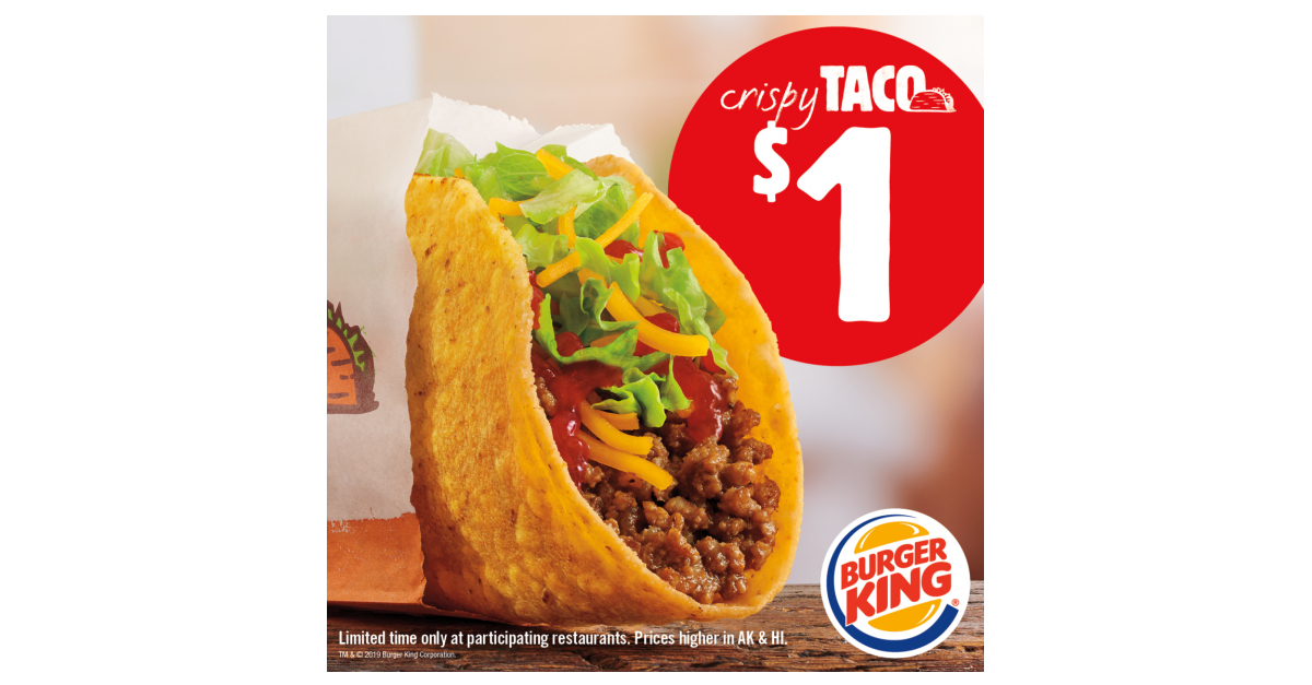 BURGER KING® Restaurants Introduces the $1 Crispy Taco | Business Wire