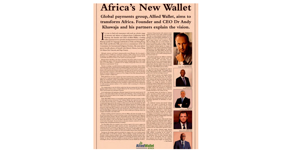 Allied Wallet CEO Featured in Financial Times | Business Wire