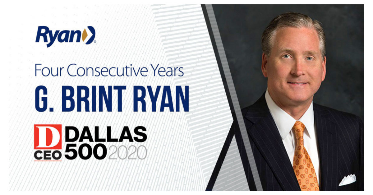 G. Brint Ryan Named to the 2020 Dallas 500 List of Most Influential ...