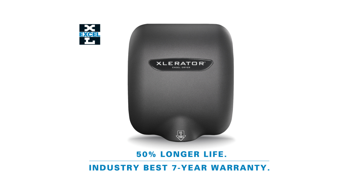Excel Dryer再樹立新標竿：XLERATOR烘手機各型號現提供延長50%的使用壽命和業界領先的7年保固 | Business Wire