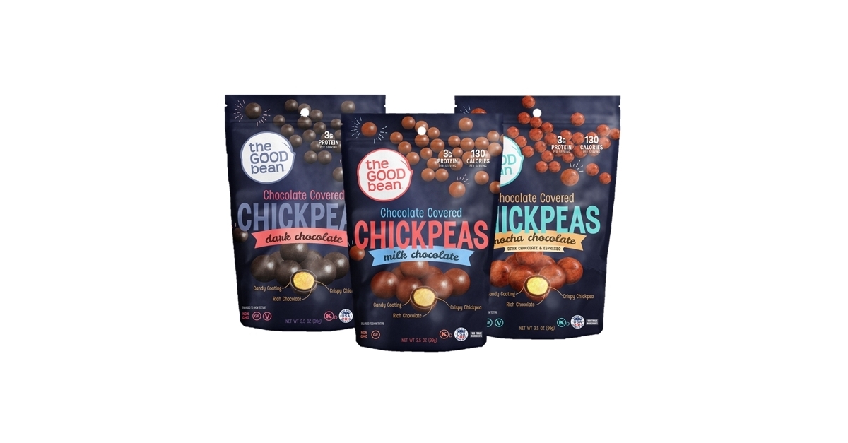 The Good Bean Launches New Line of Chocolate Covered Chickpeas ...