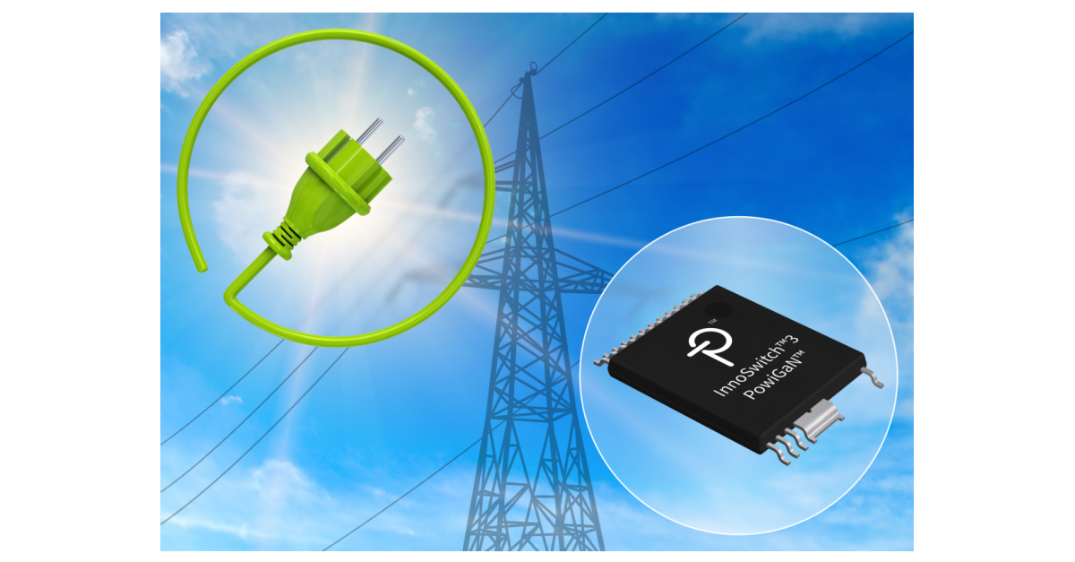 Power Integrations推出多款集成了高可靠性750 V氮化镓晶体管的InnoSwitch3 IC，产品阵容进一步扩大 ...