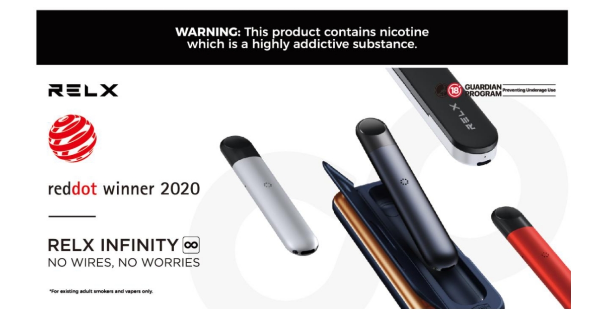 RELX Receives Red Dot Award: Product Design 2020 for RELX Infinity ...