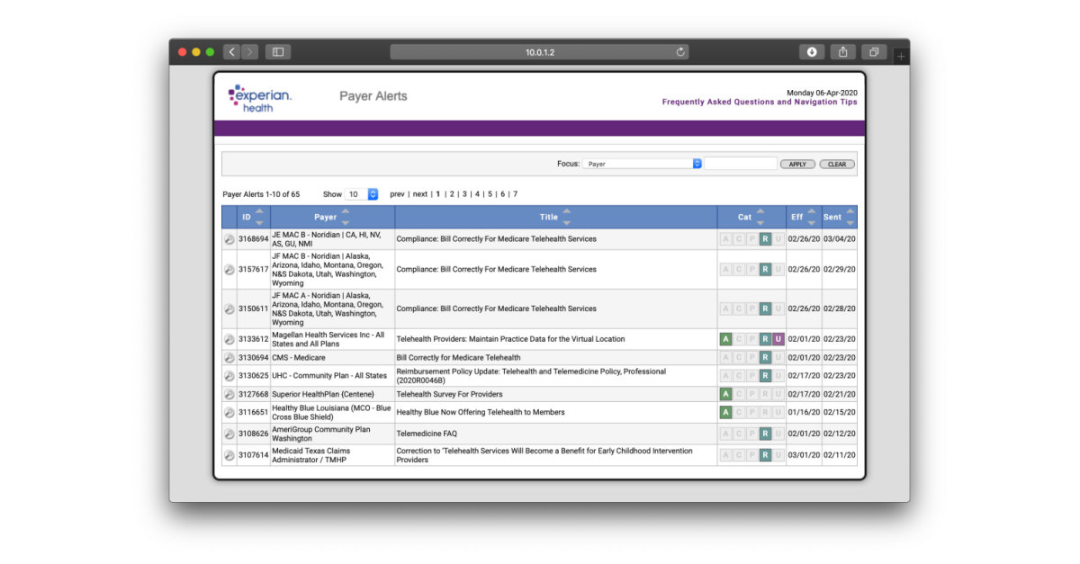Experian Health Will Provide Free Access to a List of Payer Policy ...