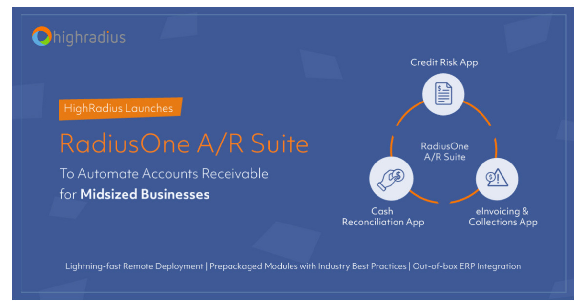 HighRadius Launches RadiusOne A/R Suite to Automate Accounts Receivable for Midsized Businesses ...