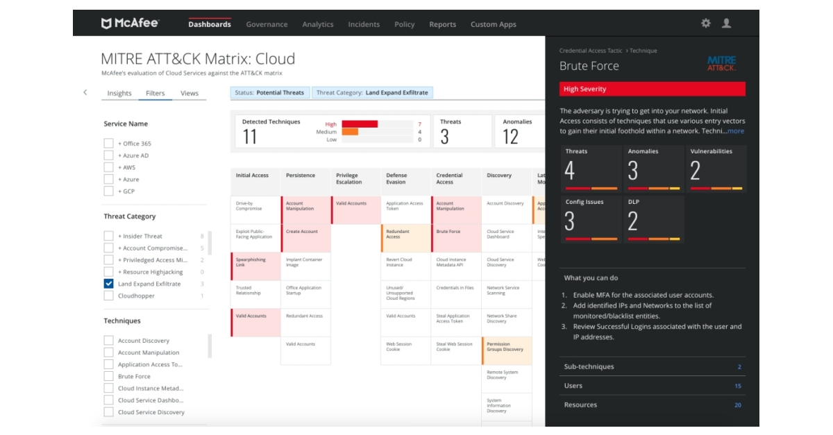 McAfee MVISION Cloud Becomes First CASB to Map Cloud Threats to MITRE ...