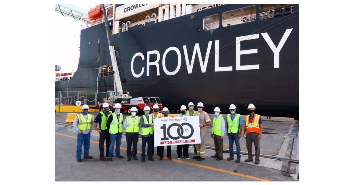 Eagle LNG y Crowley celebran el abastecimiento número 100 de gas ...