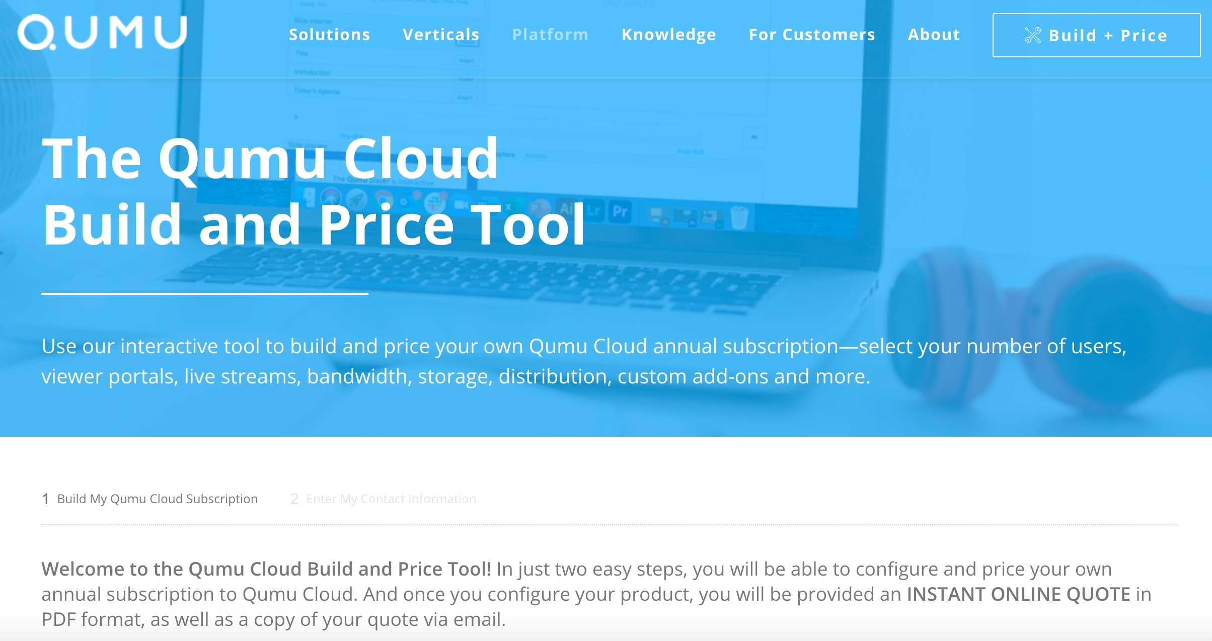 Qumu Unveils Build and Price Tool to Accelerate Cloud Video Platform ...