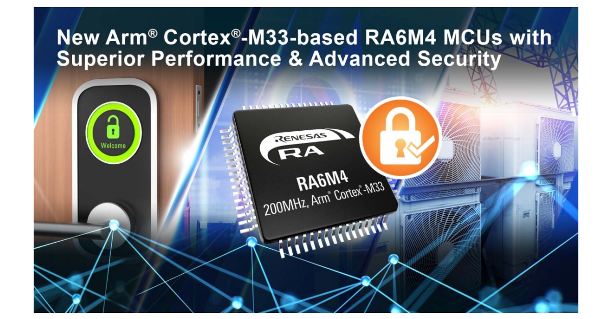 Renesas Launches Arm Cortex-M33-based RA6M4 MCU Group with Superior Performance and Advanced ...
