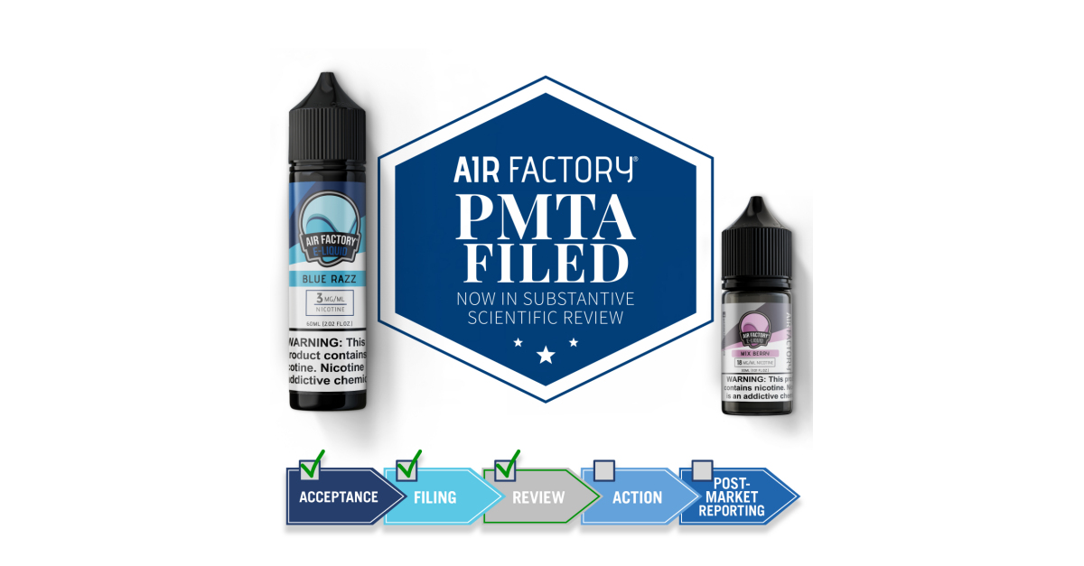 AIR FACTORY® (PMTA) Premarket Tobacco Application Moves Into FDA ...