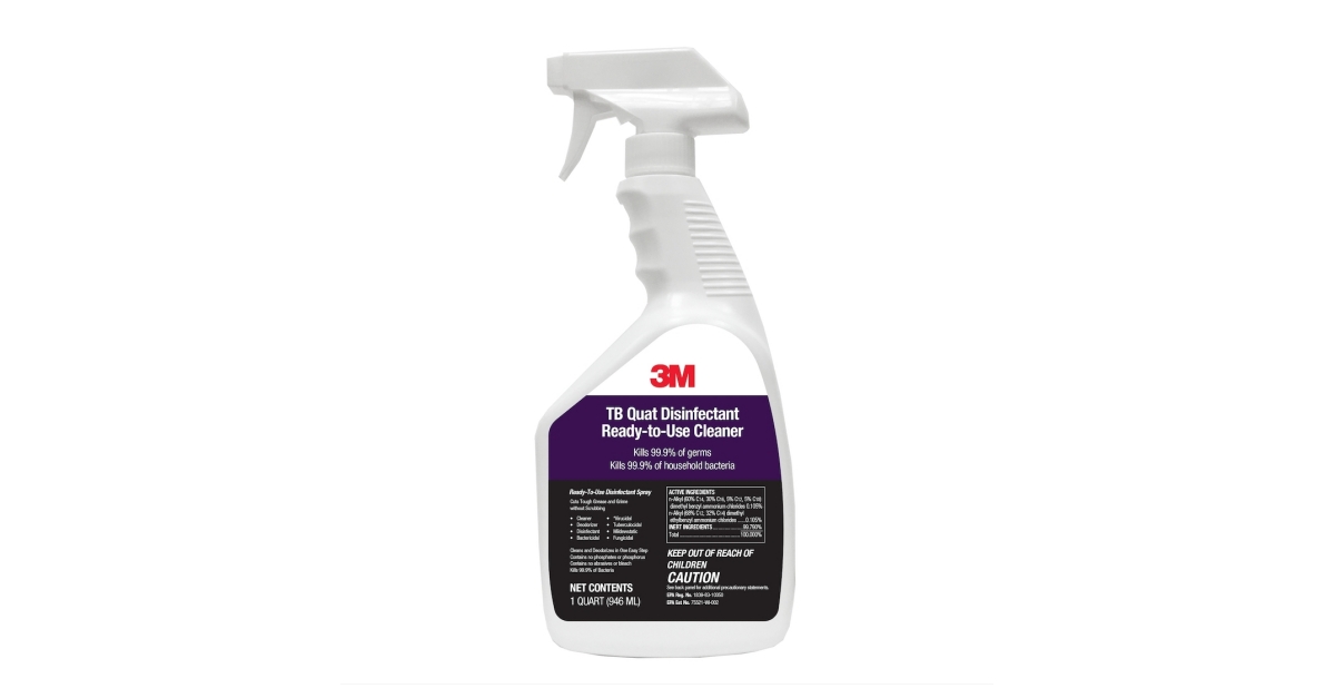 New TB Quat Disinfectant Ready-to-Use Cleaner From 3M Approved by EPA ...