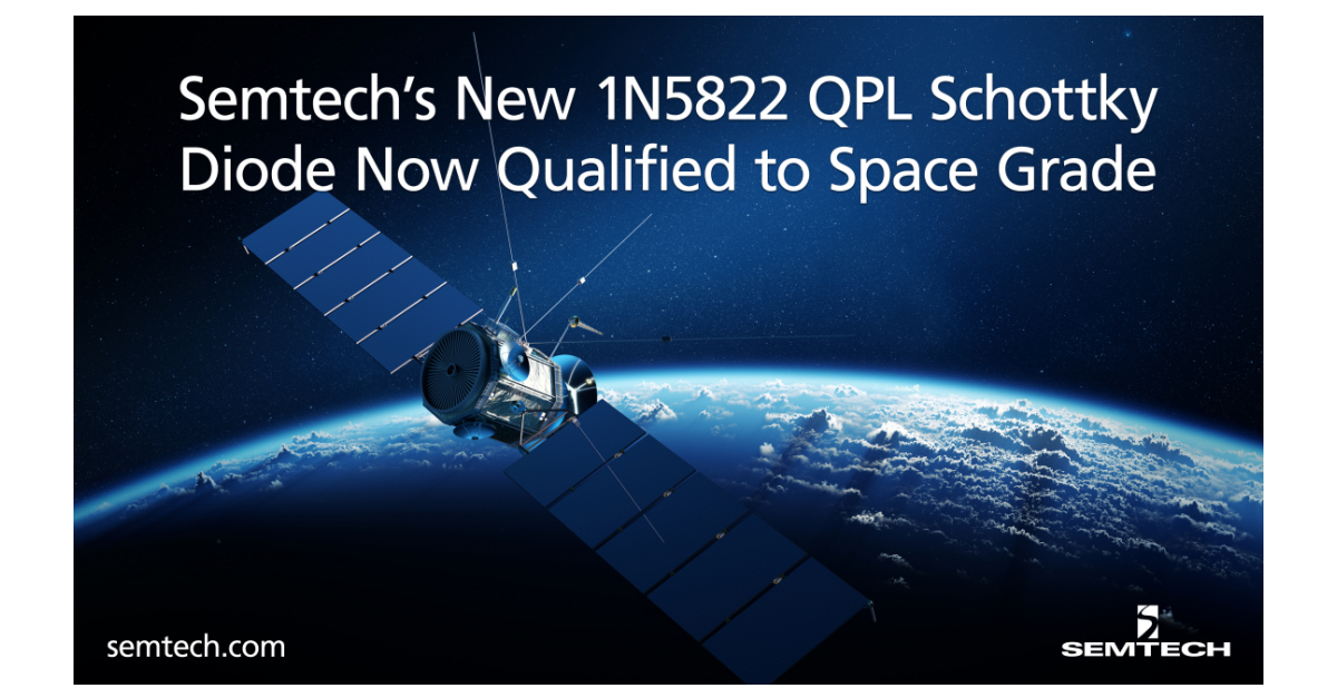 Semtech’s New 1N5822 QPL Schottky Diode Now Qualified to Space Grade ...