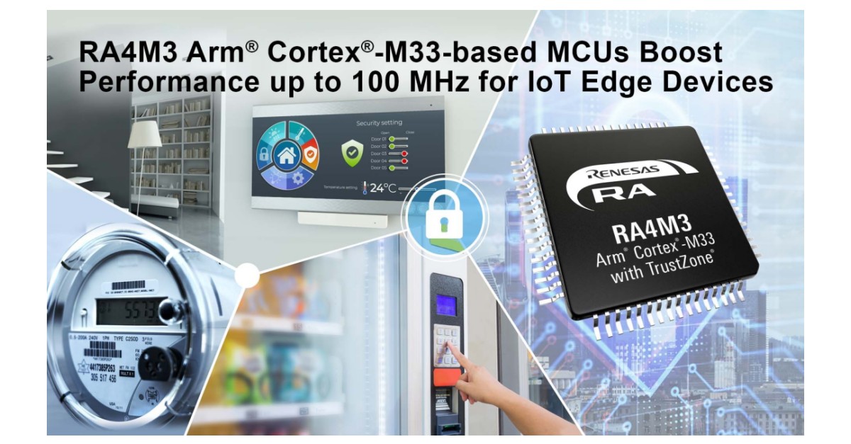 Renesas Extends Arm Cortex-Based MCU Family with RA4M3 MCU Group for Industrial and IoT ...