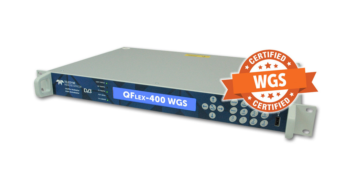 Teledyne Paradise recebe certificação WGS para modems satcom | Business ...