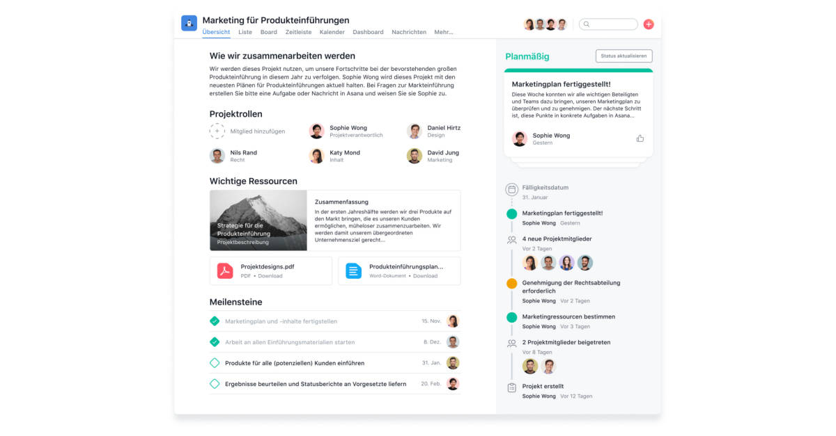 Kontext für Klarheit: Verteilte Teams mit Asanas Projektübersicht auf ...