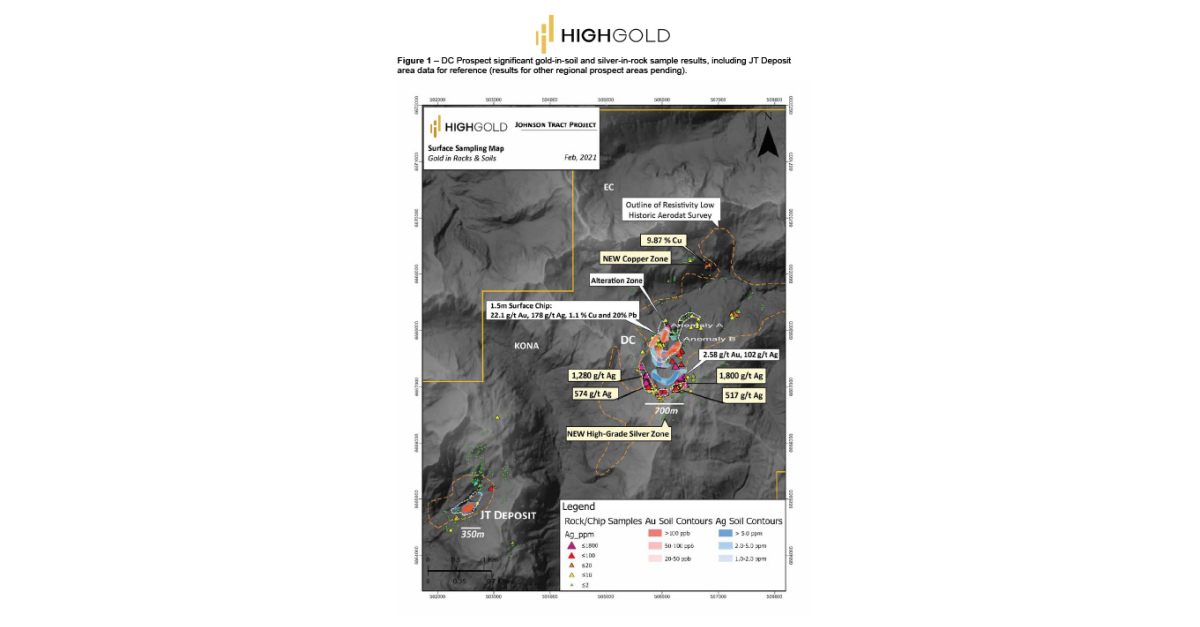 HighGold Mining Reports 1,800 g/t Silver from New Vein Field at DC ...