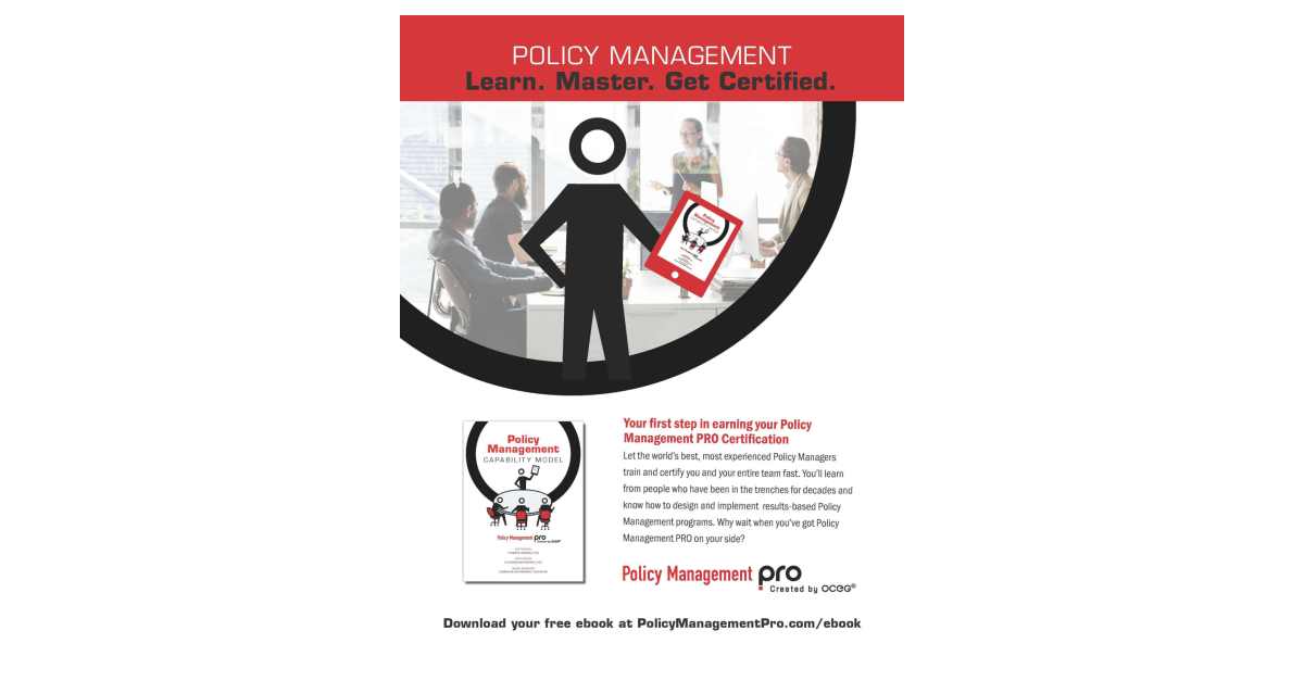 OCEG Releases Standards for Policy Management and Certification for ...