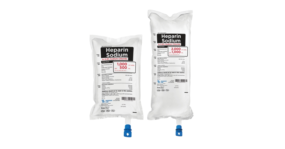 Fresenius Kabi Introduces Low Concentration Heparin Sodium in Sodium ...