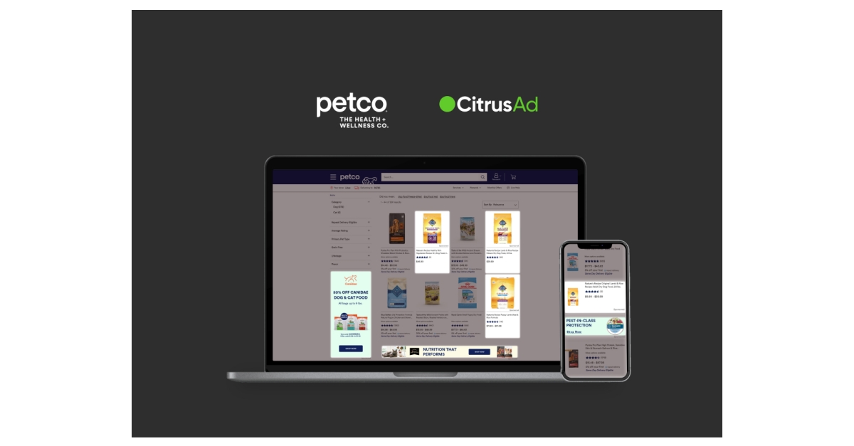CitrusAd Launches Retail Media Technology on Petco.com | Business Wire