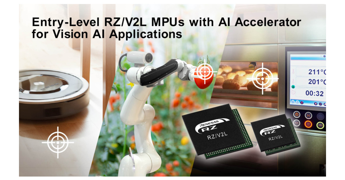 Renesas Launches Entry-Level RZ/V2L MPUs With Best-in-Class Power Efficiency and High-Precision ...