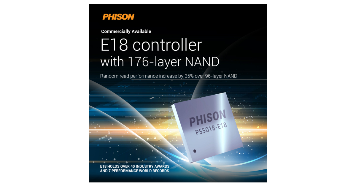 New Phison E18 Flash Controller for 176-Layer NAND Now Commercially ...