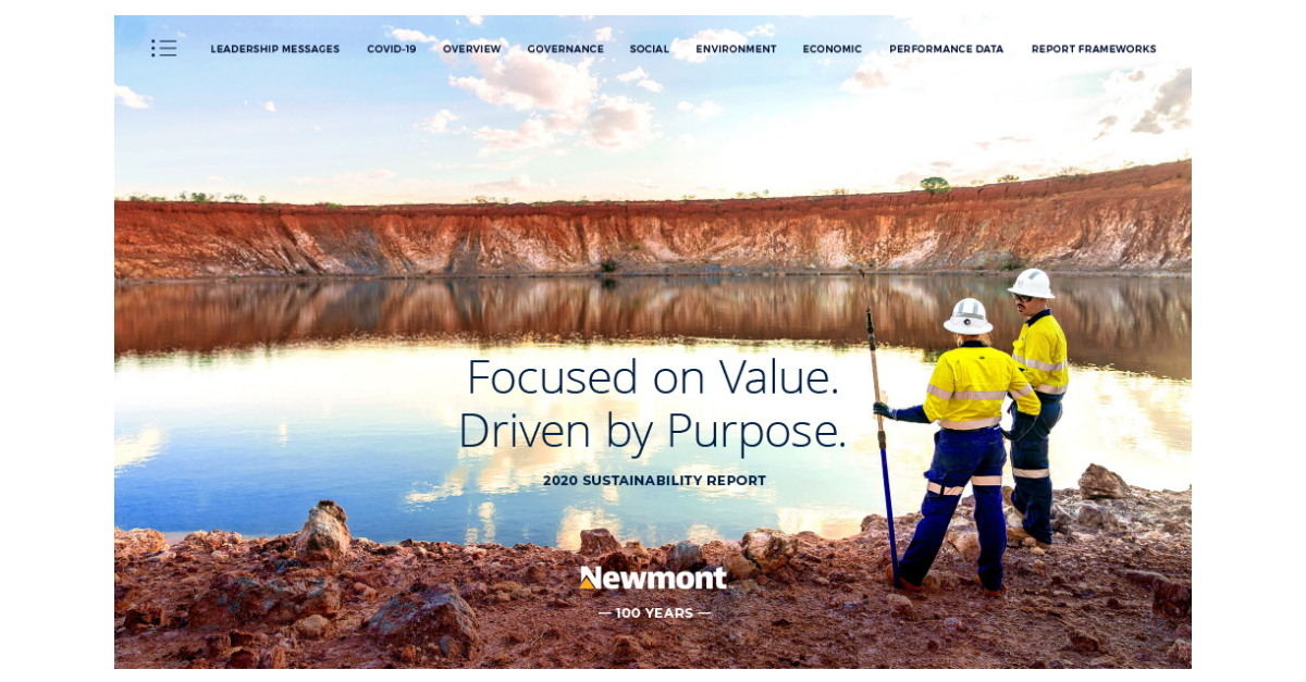 Newmont发布2020年可持续发展报告 | Business Wire