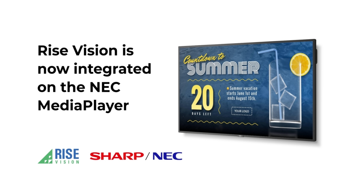 Rise Vision and Sharp NEC Display Solutions Partner to Offer Schools a ...