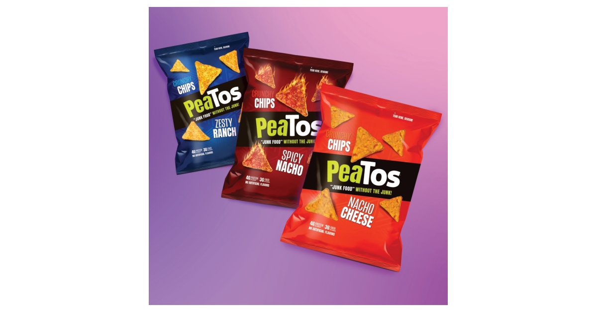 PeaTos® Launches New Tortilla Crunchy Chips, Sparking Face-Off with ...