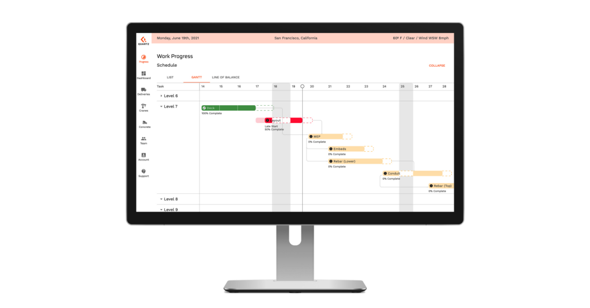Quartz Launches Work Progress Tracking and Improved Concrete Deck ...