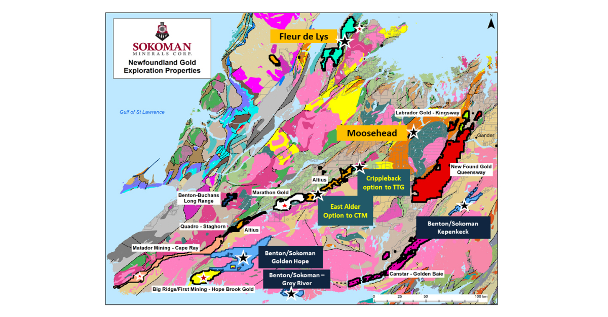 Sokoman Minerals Provides Exploration Update for Its Portfolio of Gold Projects in Newfoundland ...