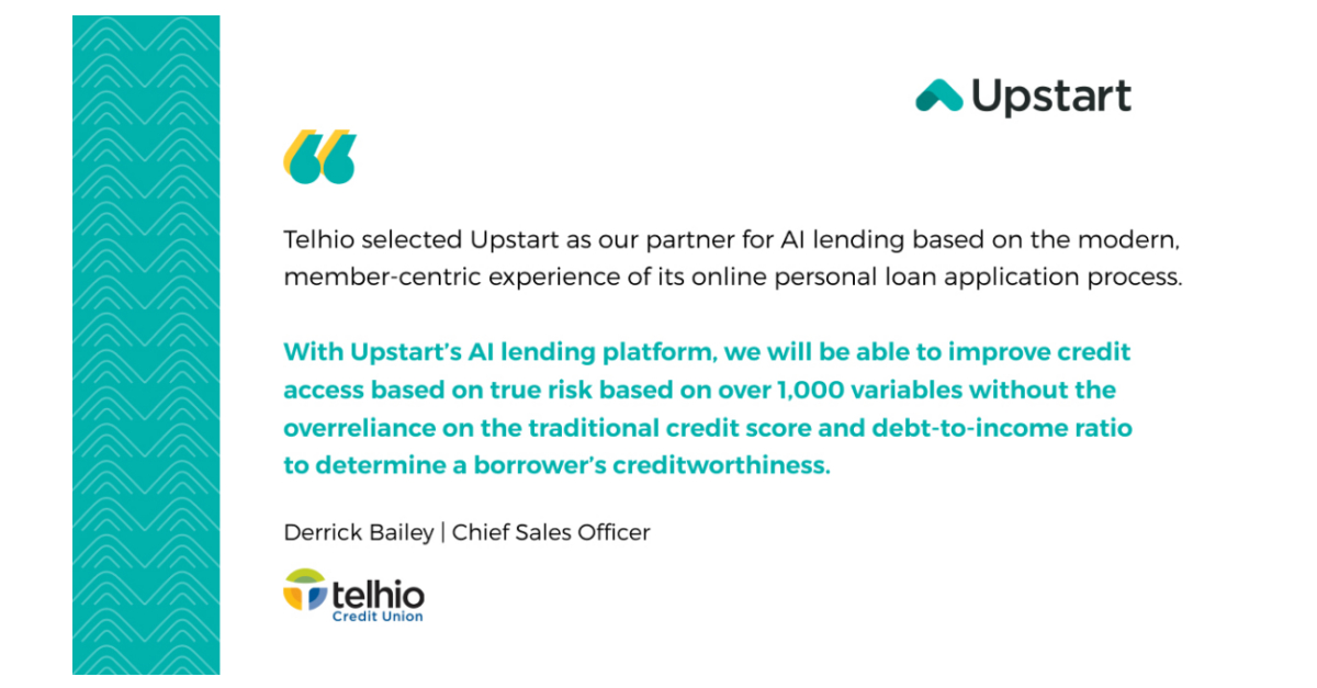 Telhio Credit Union Selects Upstart for Personal Lending | Business Wire