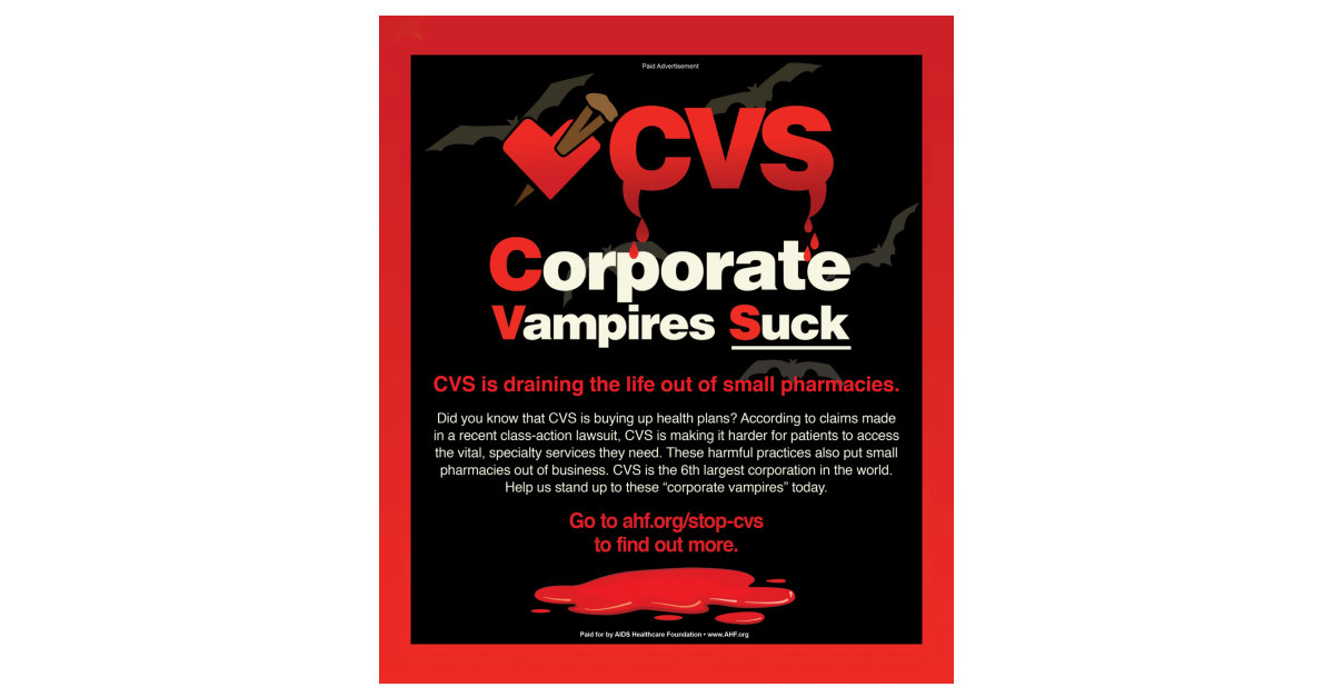 AHF: ‘Providence Journal’ Rejects Ad Skewering CVS’s PBM Abuse ...