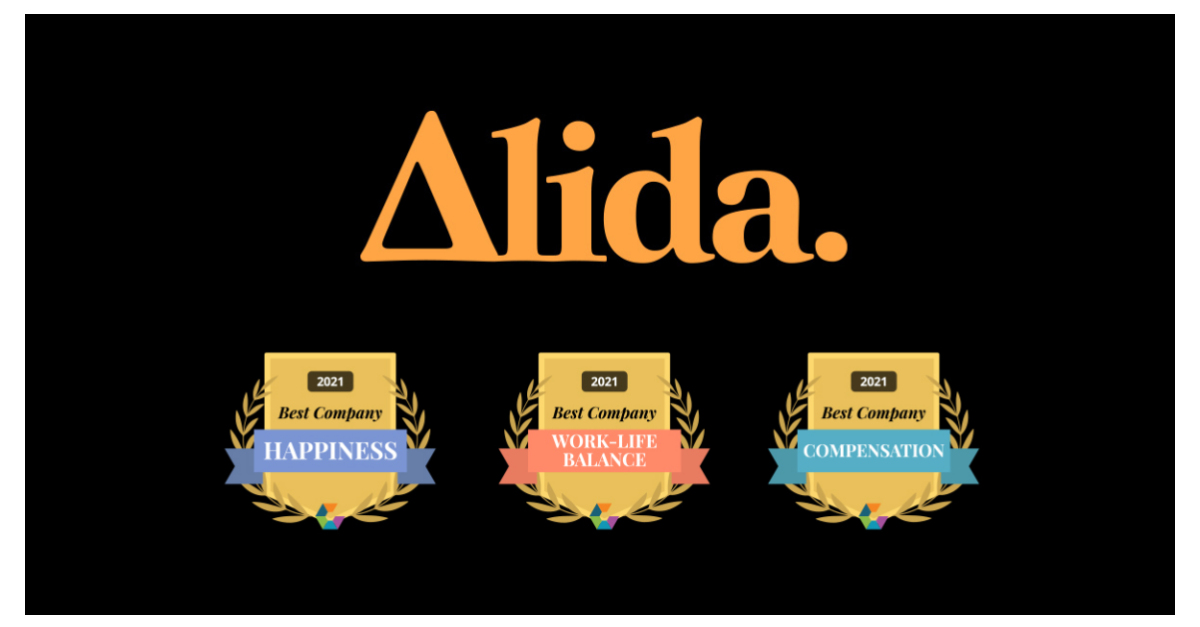 Alida Wins 2021 Comparably Awards for Best Company Happiness, Best ...