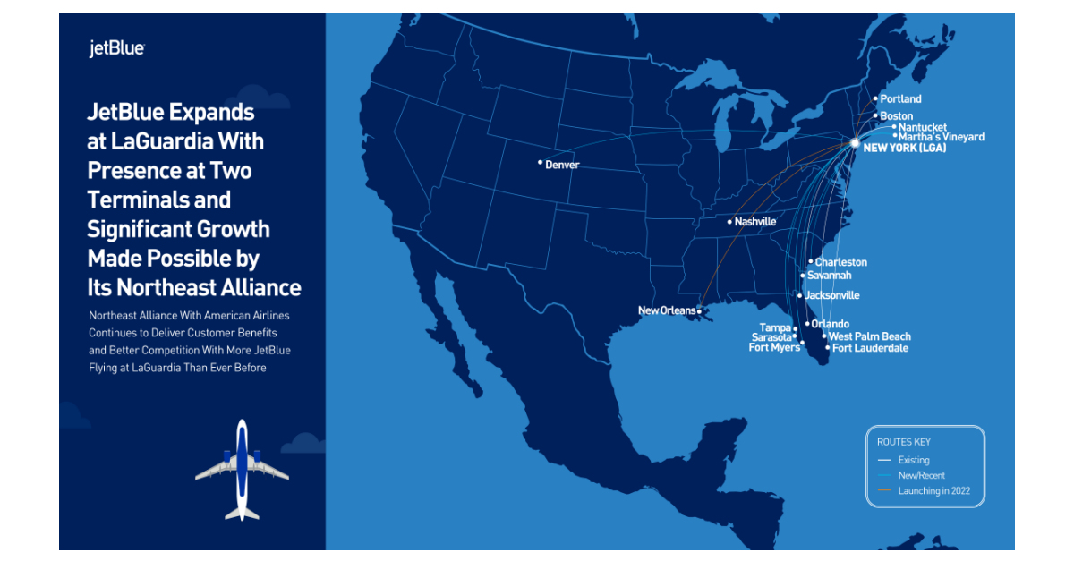 JetBlue Expands at LaGuardia With Presence at Two Terminals and ...